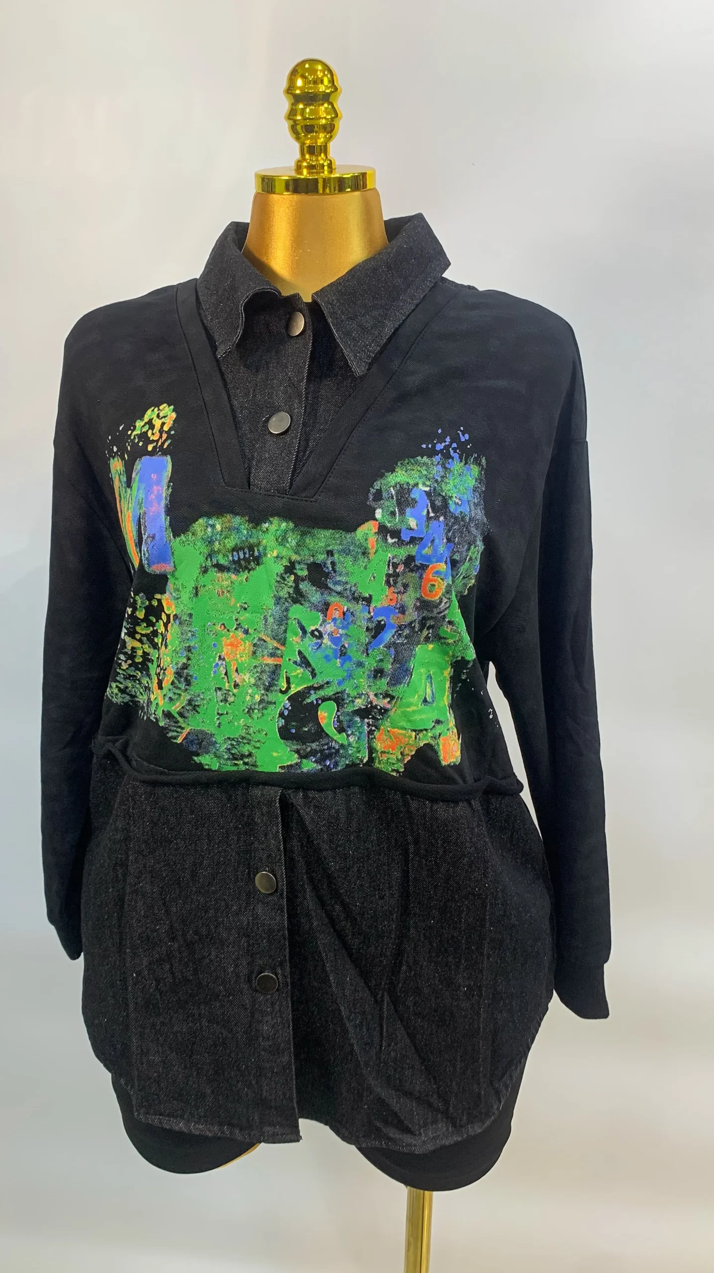 Mixed Denim Shirt - Fyzy Collections